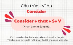 Consider to V hay Ving? Cấu trúc Consider thường gặp nhất